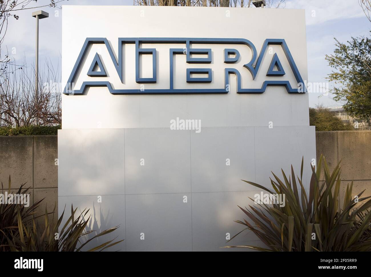 A file photo of the logo sign outside of the headquarters of Altera in ...