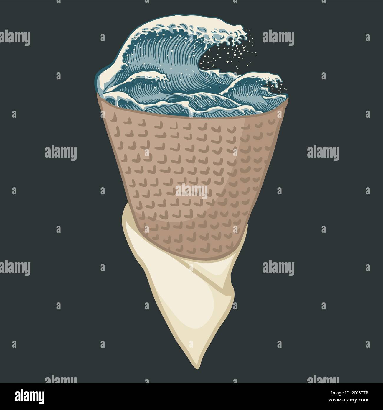Draw ice cream Stock Vector Images - Alamy