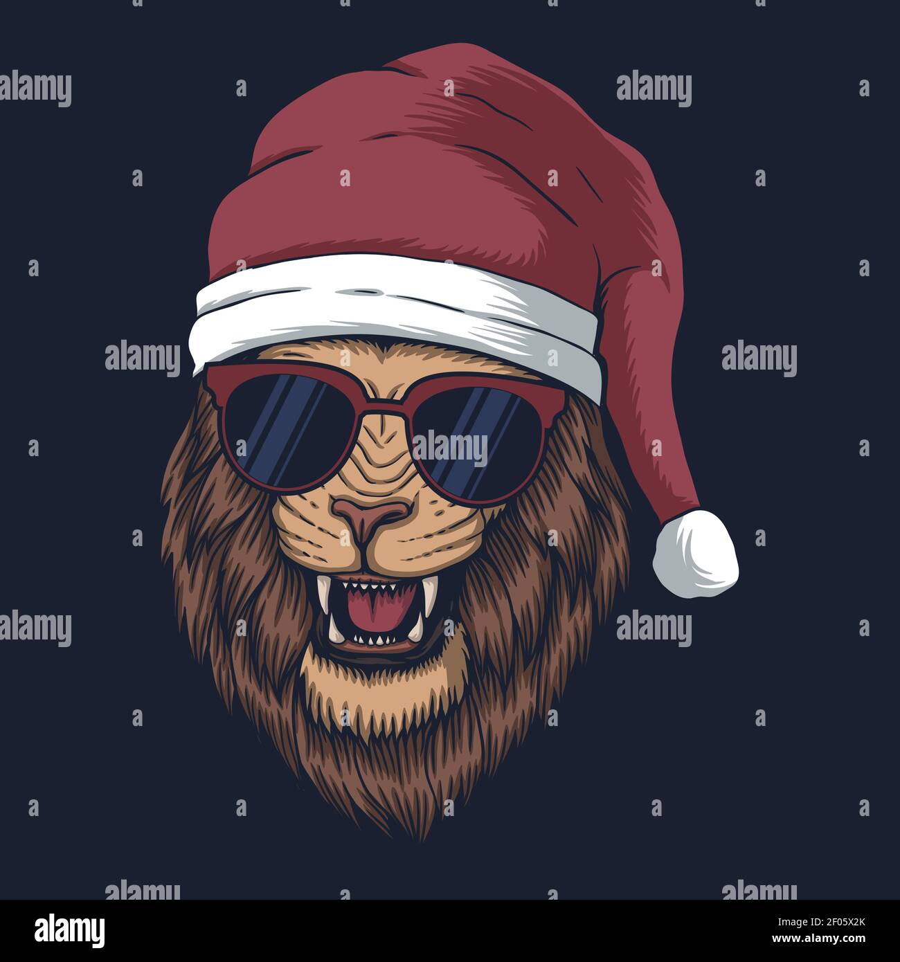 Portrait santa claus wearing eyeglasses Stock Vector Images - Alamy