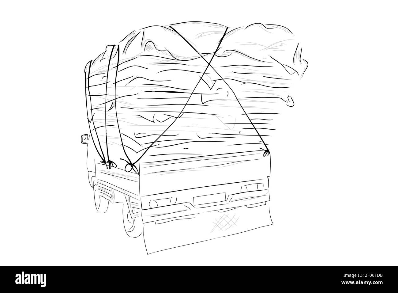 Overload truck Stock Vector Images - Alamy