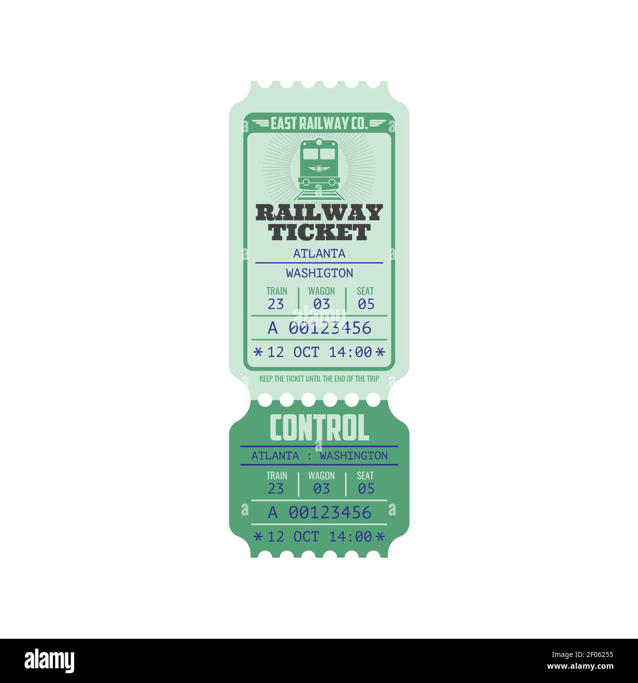 Railway ticket Stock Vector Images - Alamy