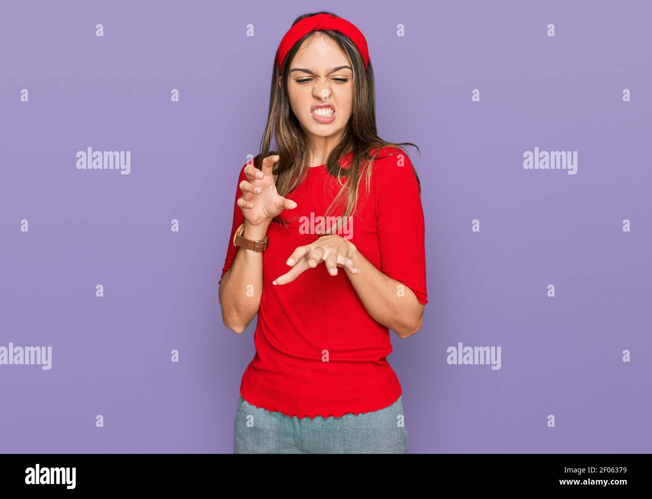 Portrait beautiful teen girl disgusting hi-res stock photography and ...