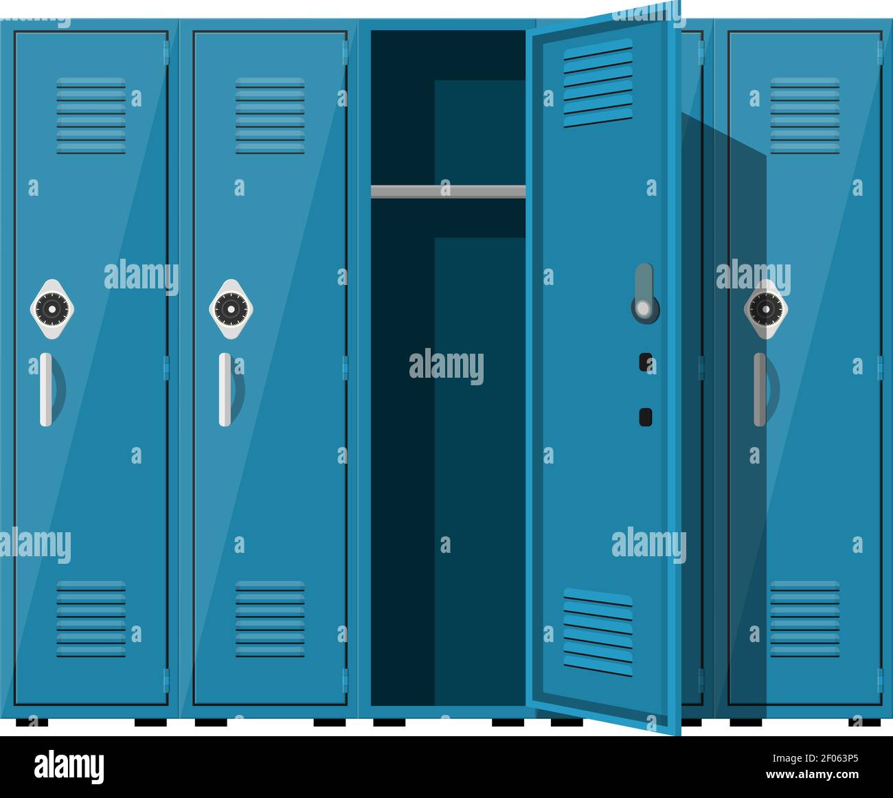 Blue locker room Cut Out Stock Images & Pictures - Alamy