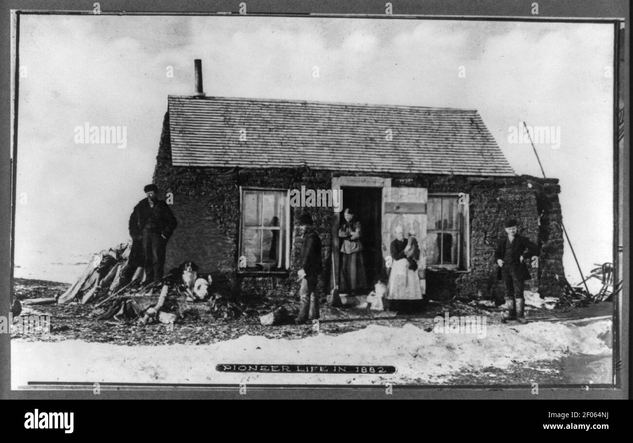 Pioneer life in 1882 Stock Photo - Alamy