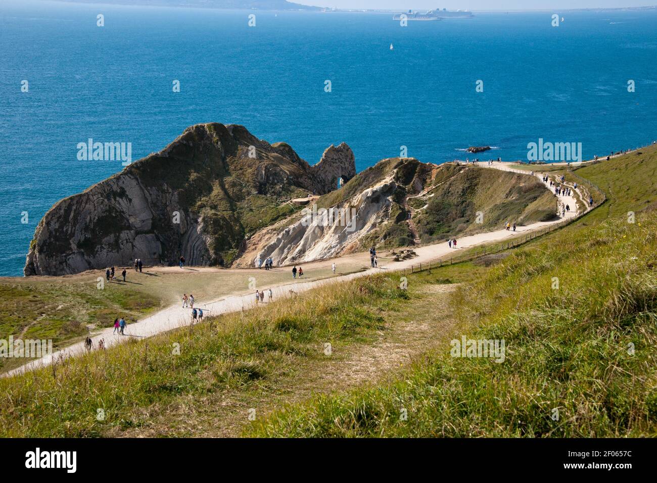 Pathway Leading Down To Durdle Door In Dorset England UK Stock Photo ...