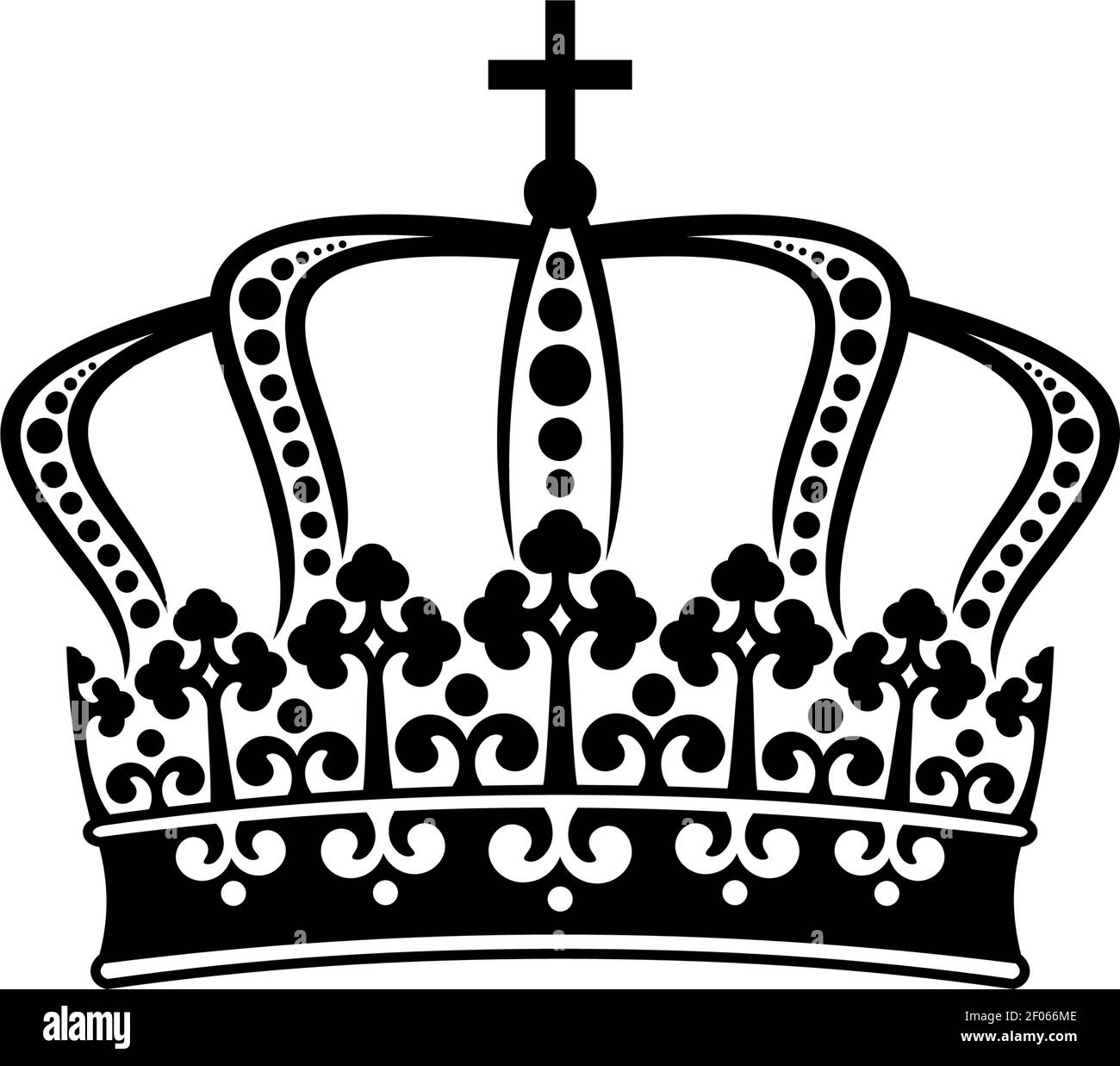 Monarchy Symbol Isolated Royal Crown Stock Vector Image And Art Alamy