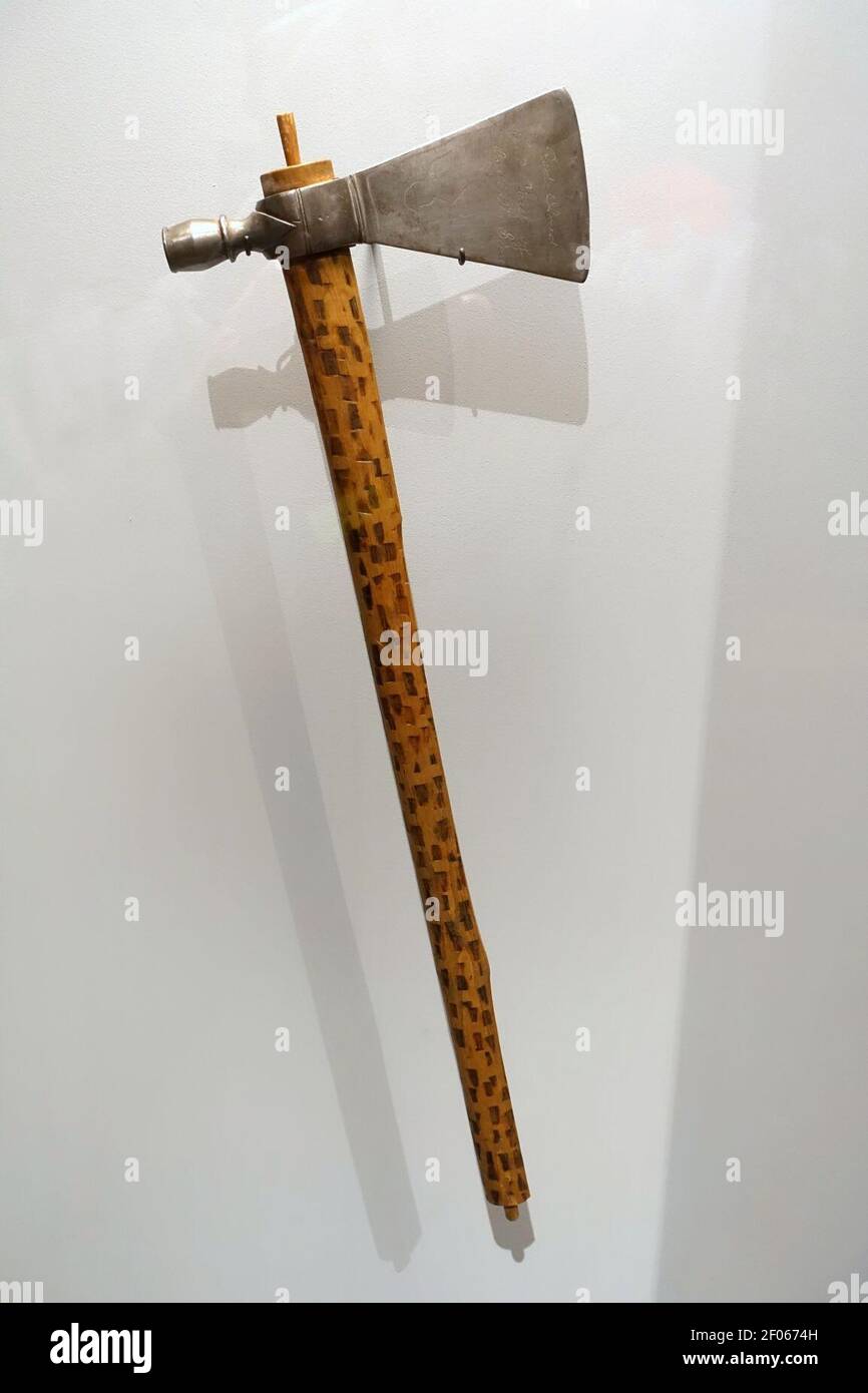 Pipe-tomahawk, likely belonging to Red Cloud, Oglala Lakota, collected ...