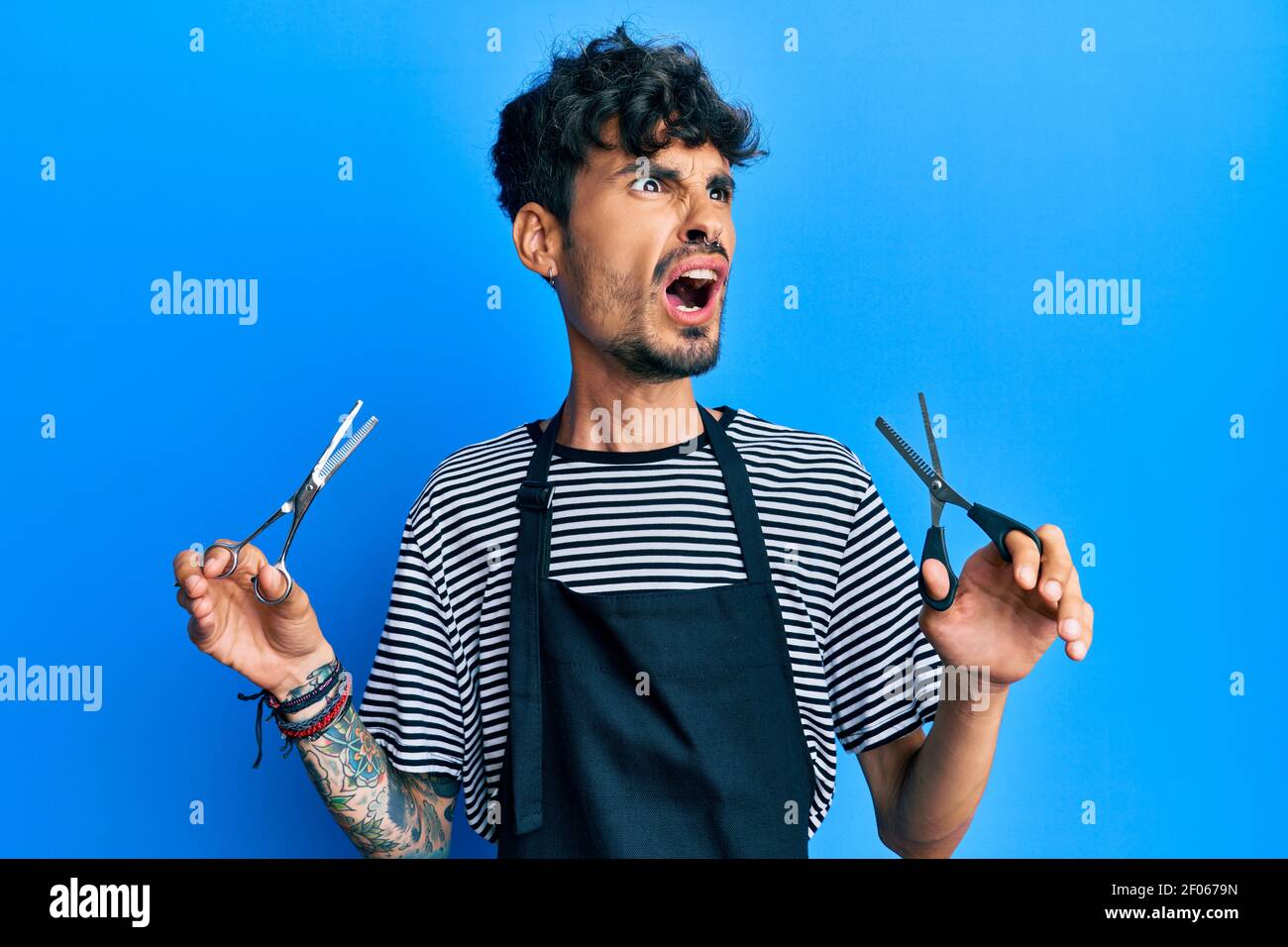 Male hairdresser angry hi-res stock photography and images - Alamy