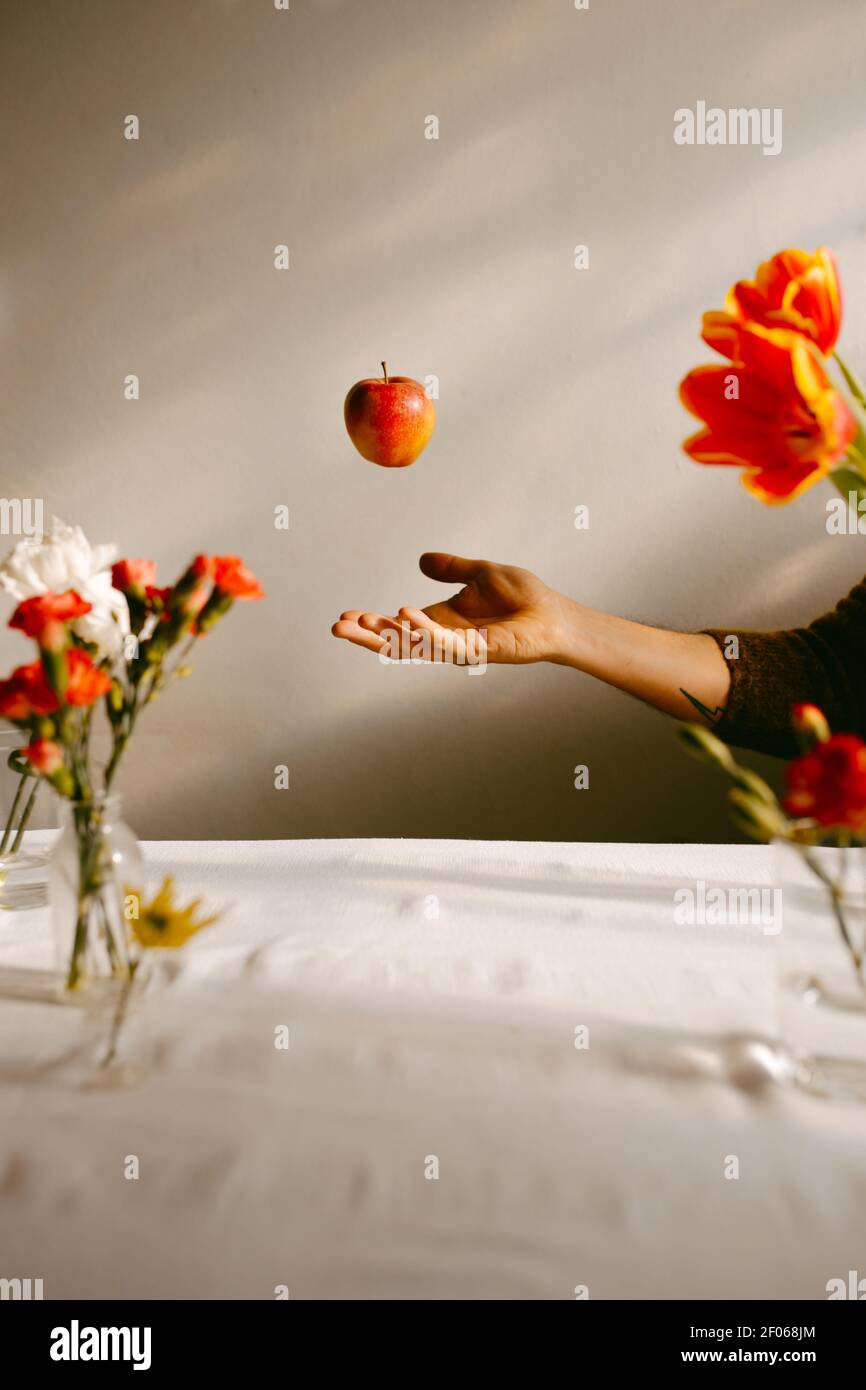 Food fruit fresh toss throw apple hi-res stock photography and images ...