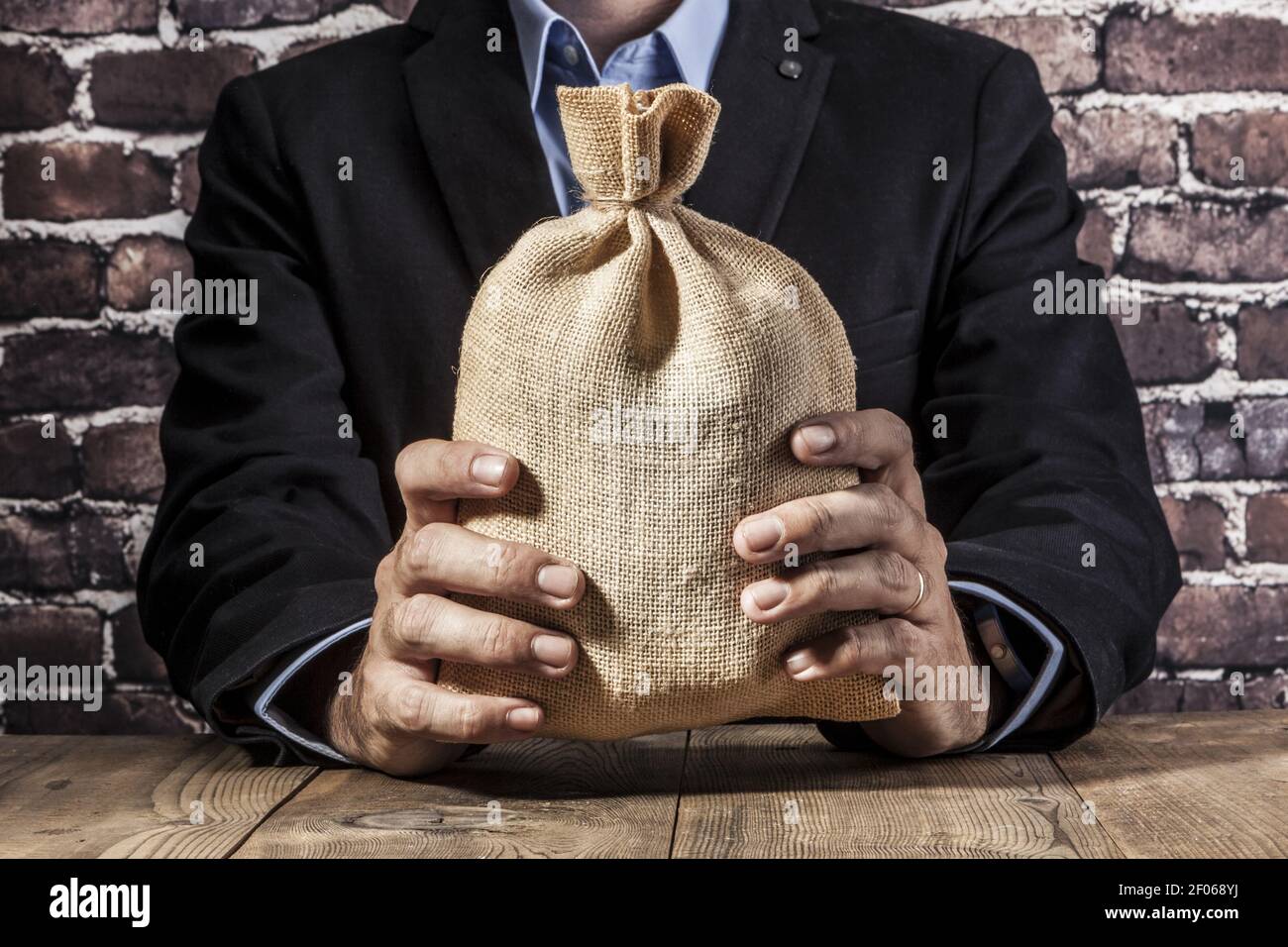 Sack of Money Stock Photo - Alamy