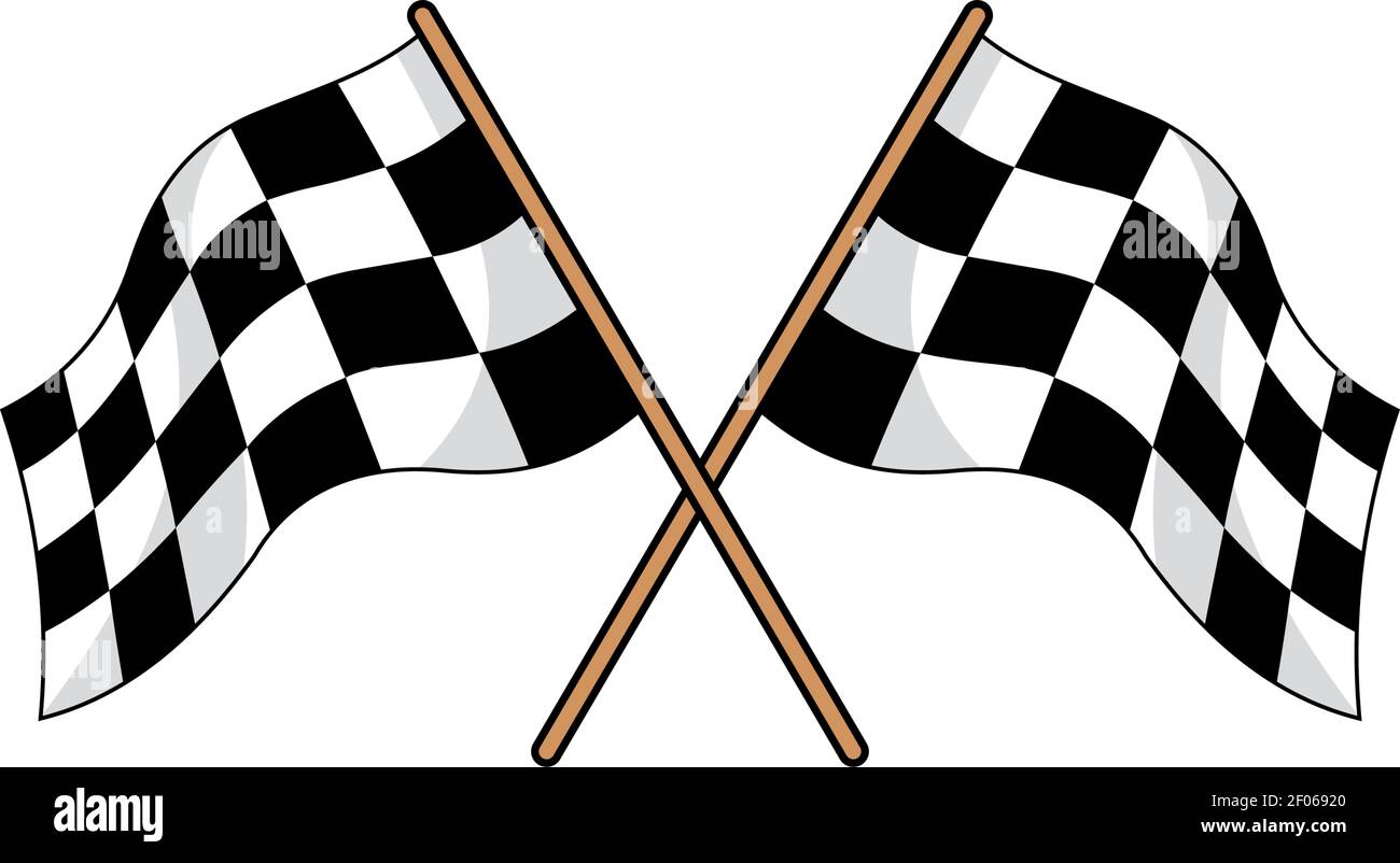 Checkered race flag flat vector illustration Stock Vector Image & Art ...