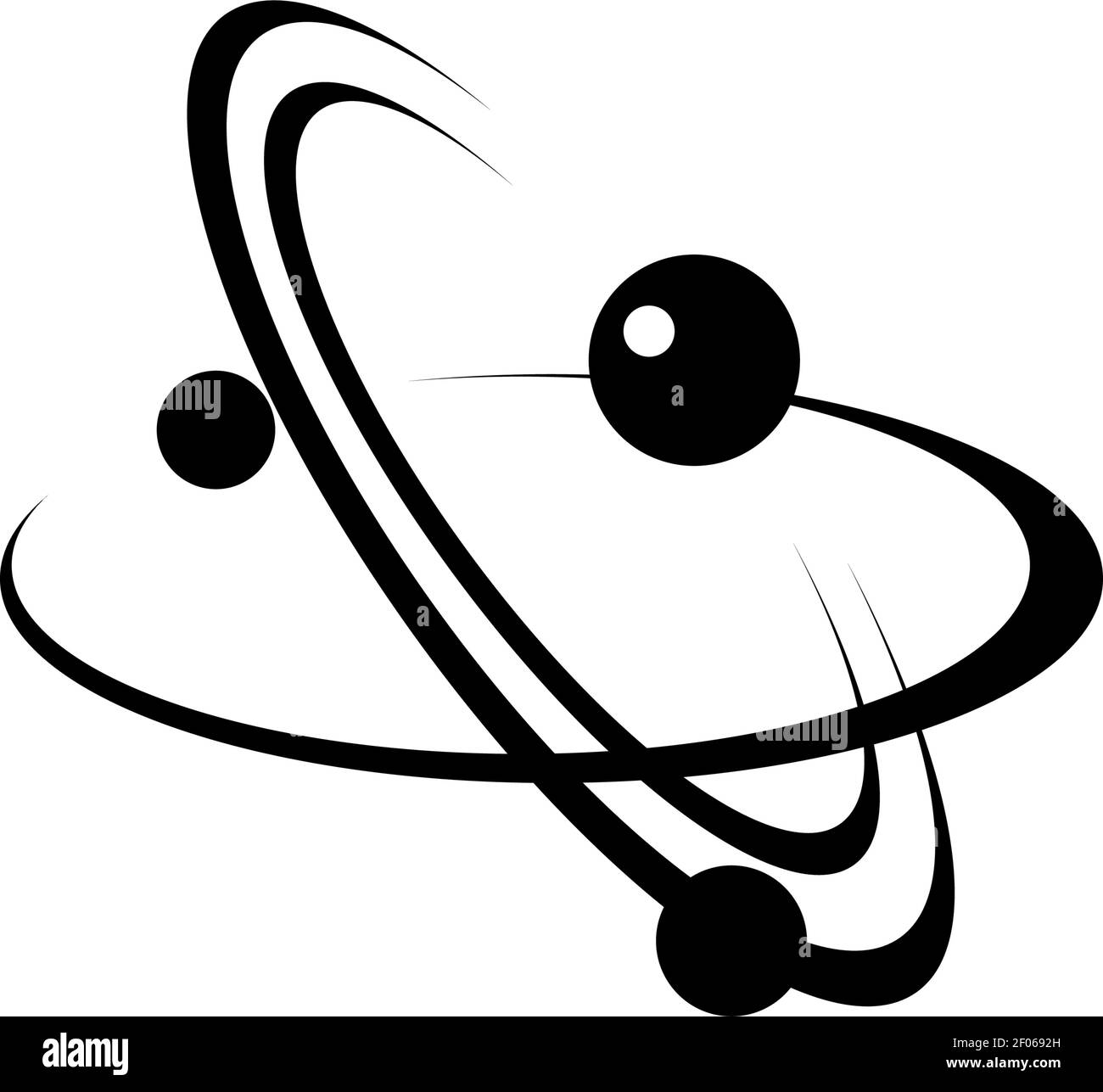 Atomic energy symbol black vector icon Stock Vector Image & Art - Alamy