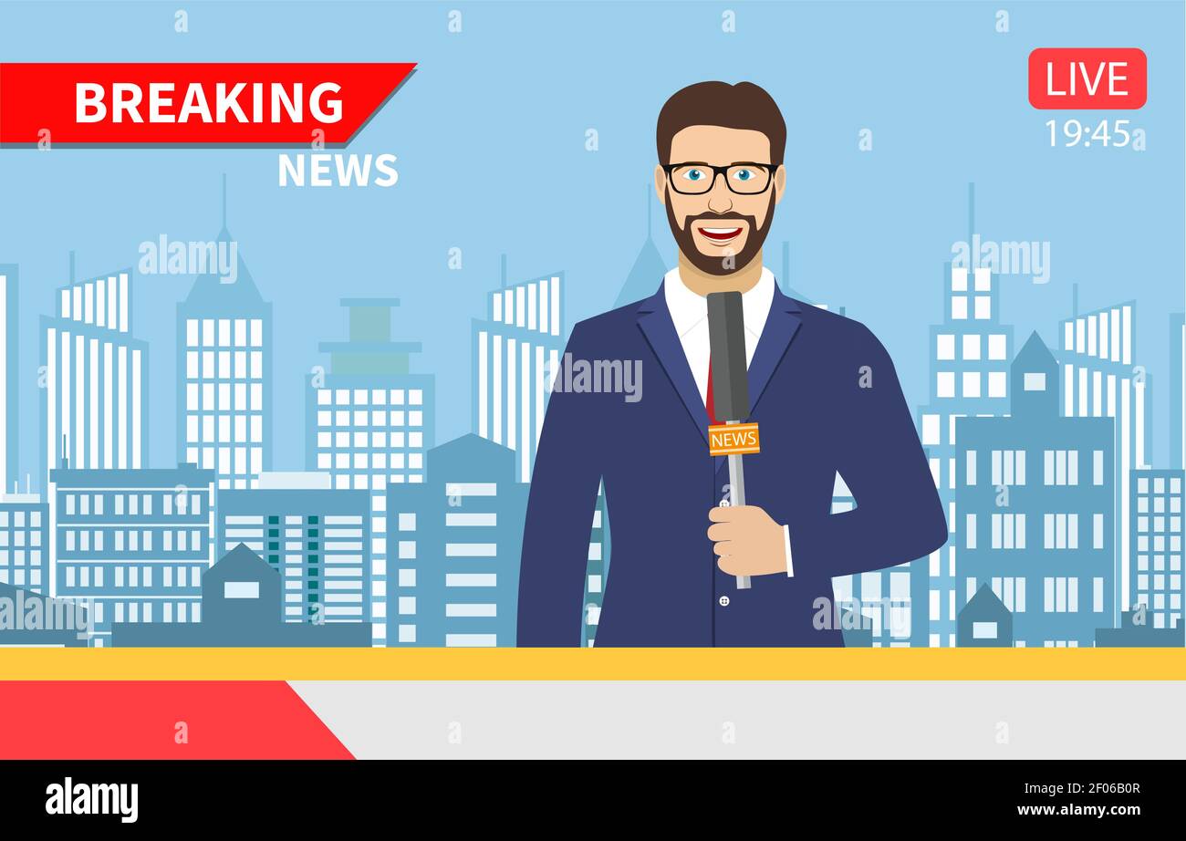 TV news anchorman Stock Vector Image & Art - Alamy