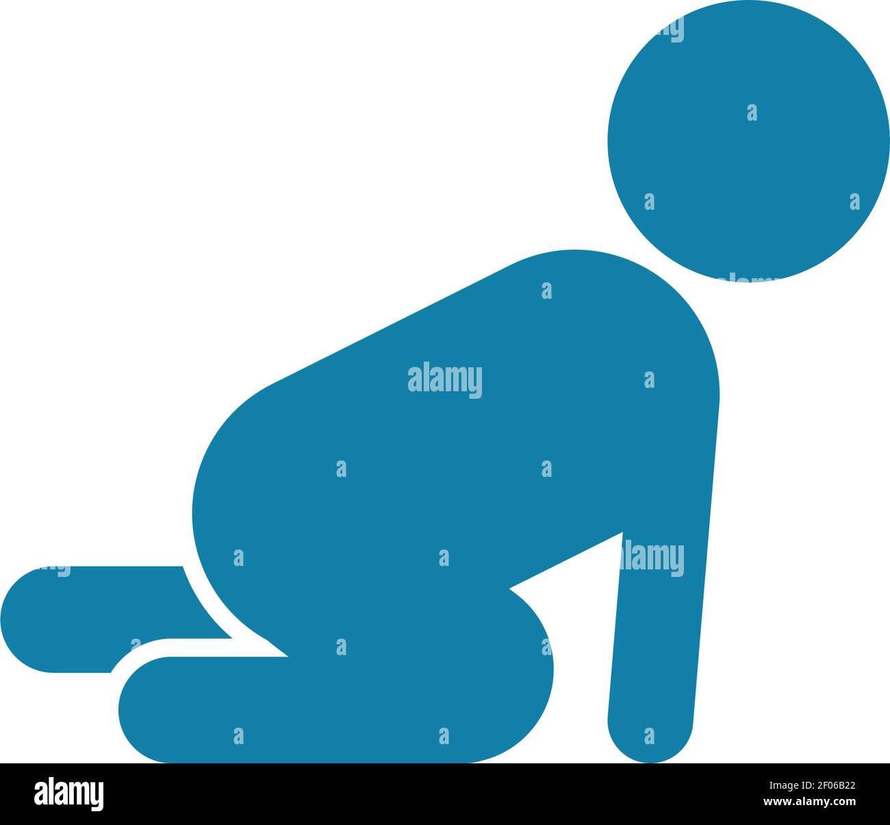 Baby crawling silhouette Stock Vector Images - Alamy