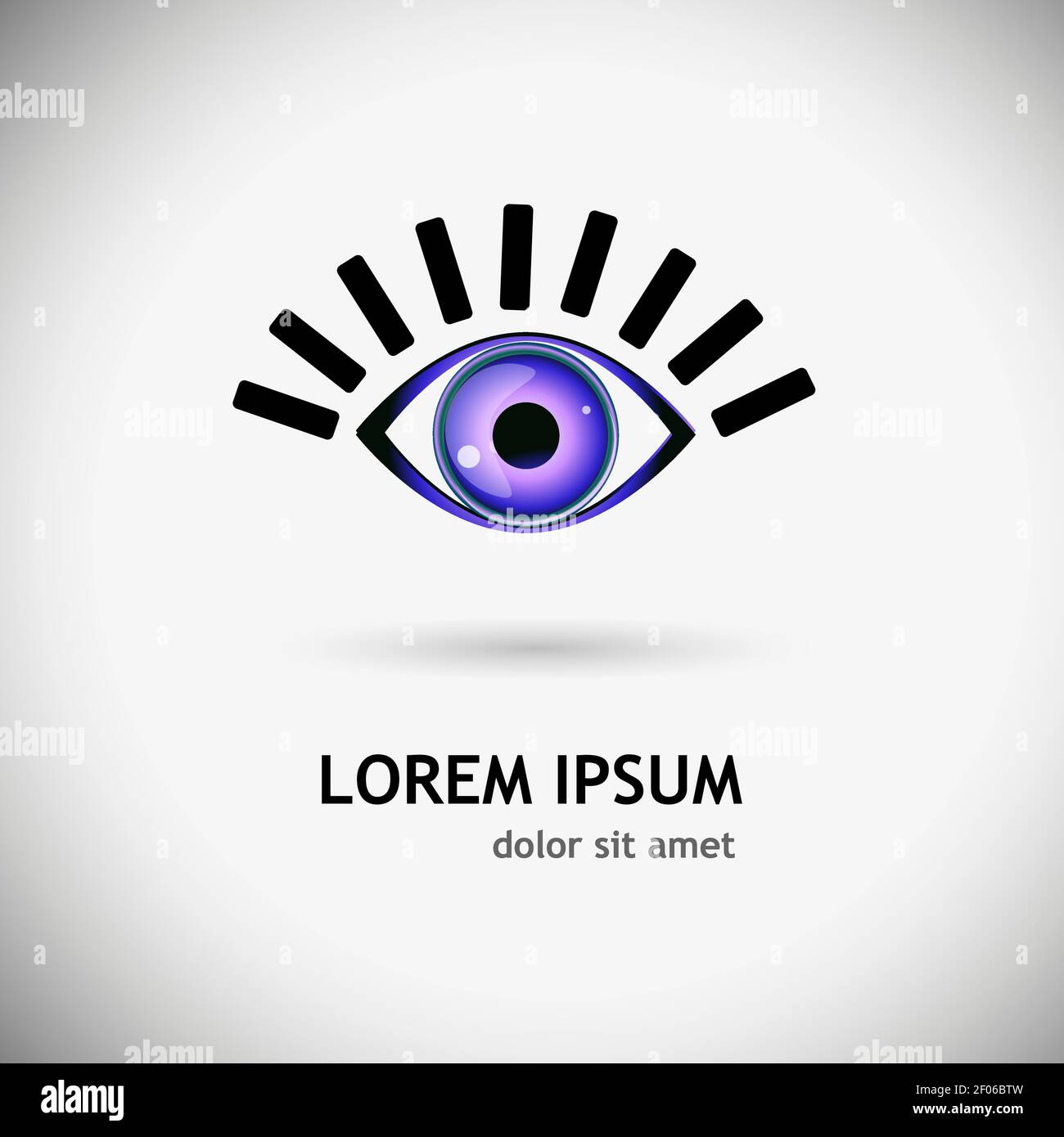eye logo. Eye object with eyelashes. Vector illustration Stock Vector ...