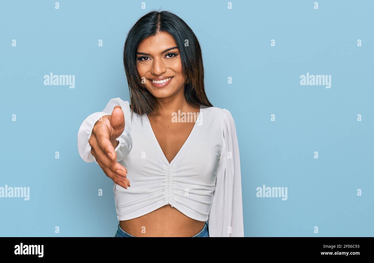 Young latin transsexual transgender woman wearing casual clothes ...