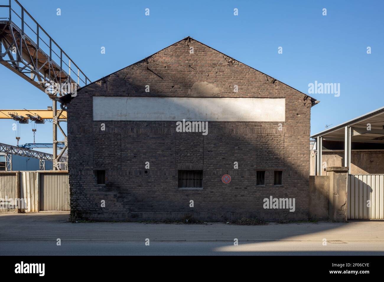 Outdoor exterior front street view outside abandoned vintage retro ...