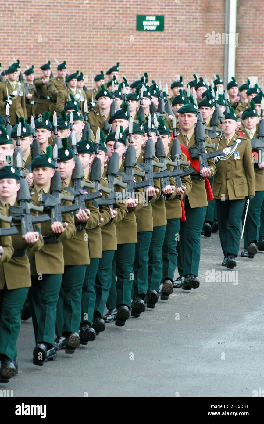 The final parade and decommissioning of the Royal Irish regiments of the British Army as part of ...