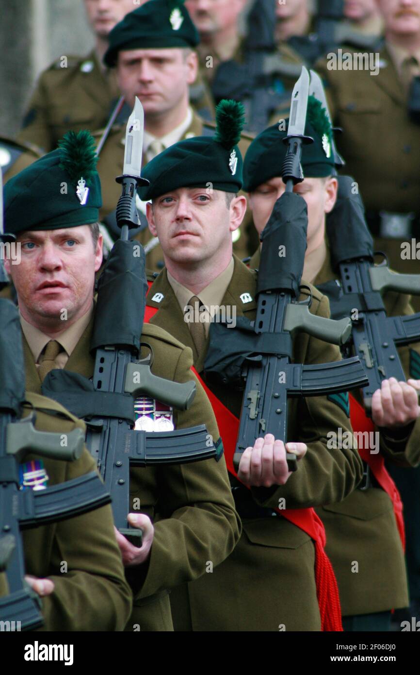 The final parade and decommissioning of the Royal Irish regiments of ...