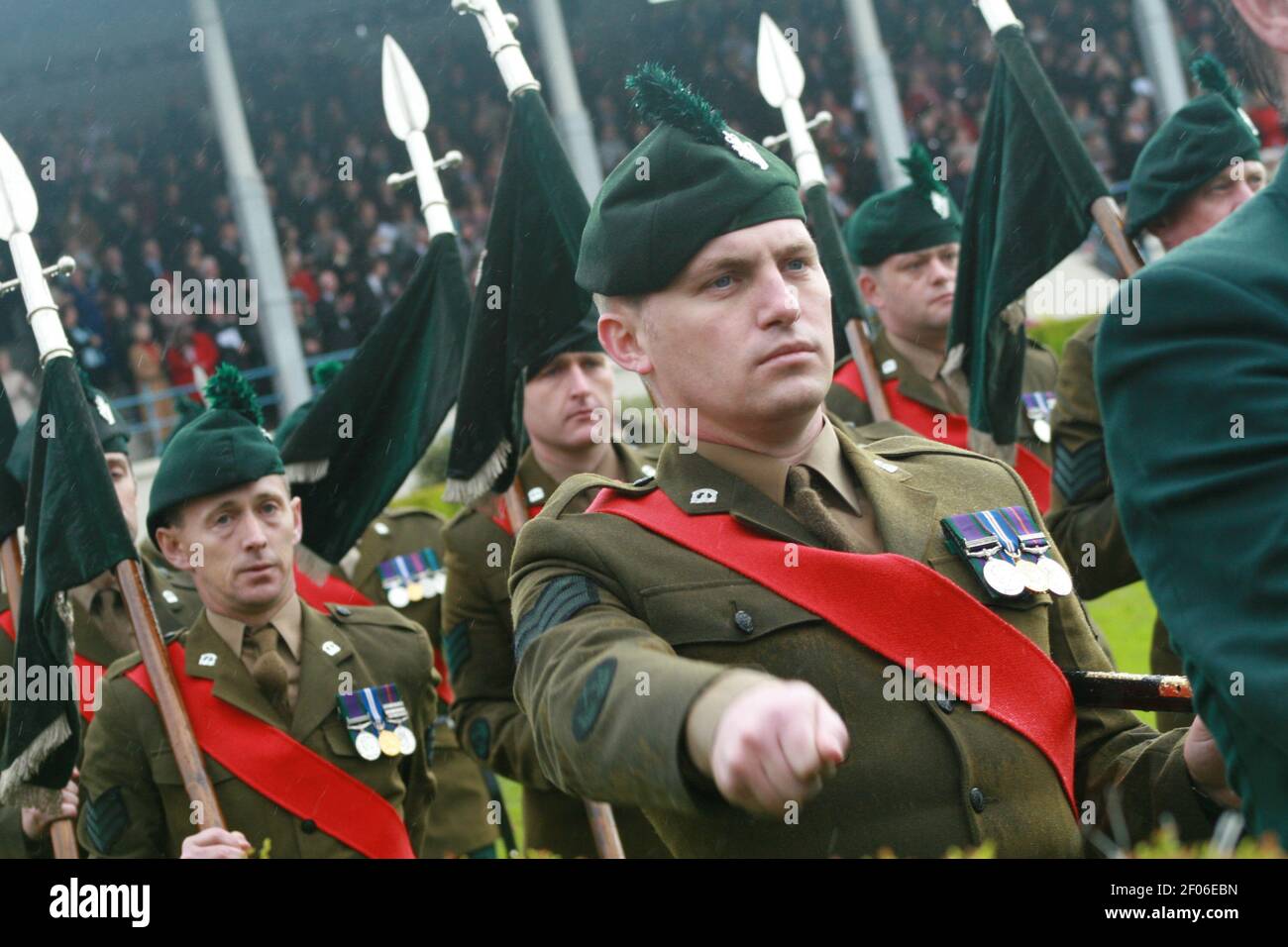 The final parade and decommissioning of the Royal Irish regiments of the British Army as part of ...