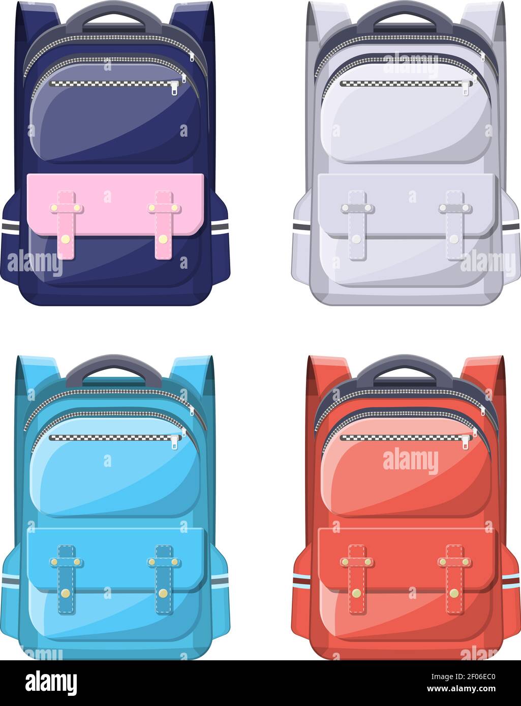 School travel flat backpacks hi-res stock photography and images - Alamy