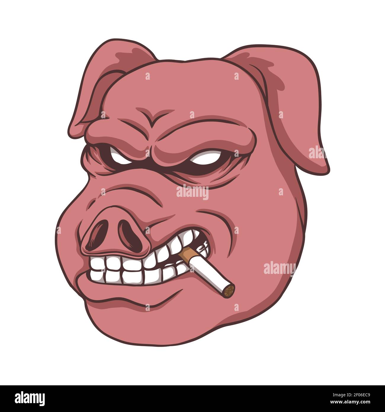 Smoking pig Stock Vector Images - Alamy