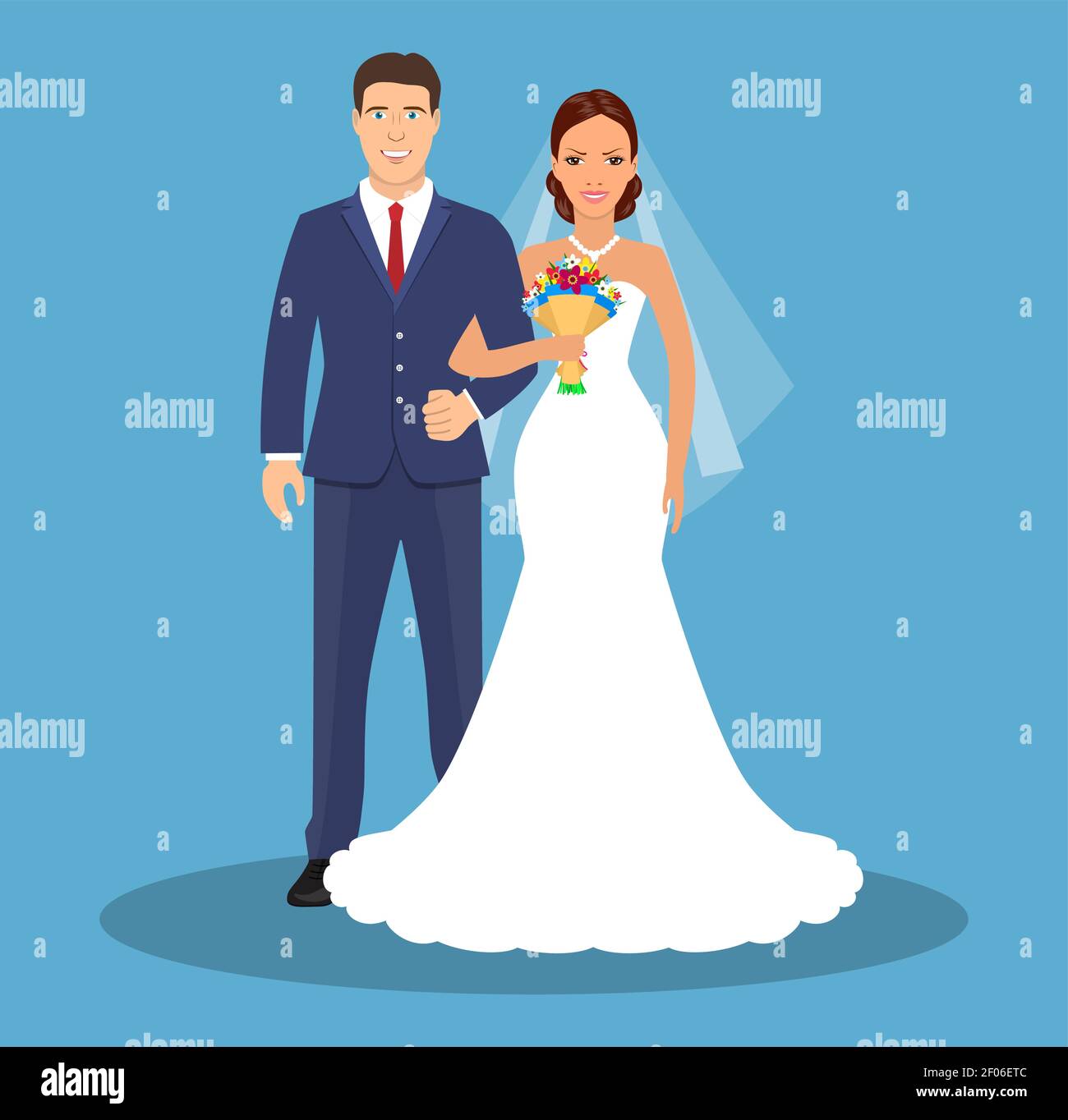 Female bride male groom Stock Vector Images - Alamy