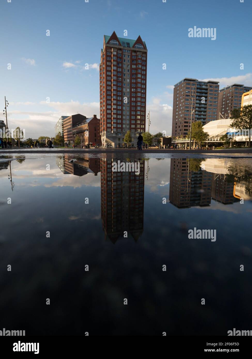 The reflection of the blaak tower hi-res stock photography and images ...