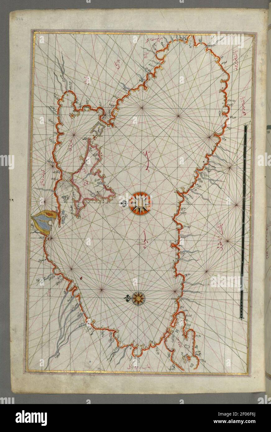 Piri Reis - Map of the Black Sea Coastline Stock Photo - Alamy