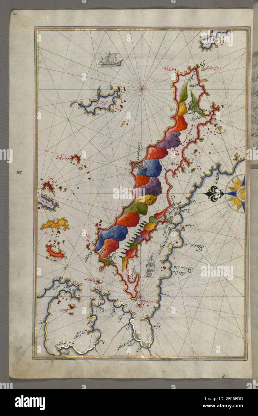 Euboea map hi-res stock photography and images - Alamy