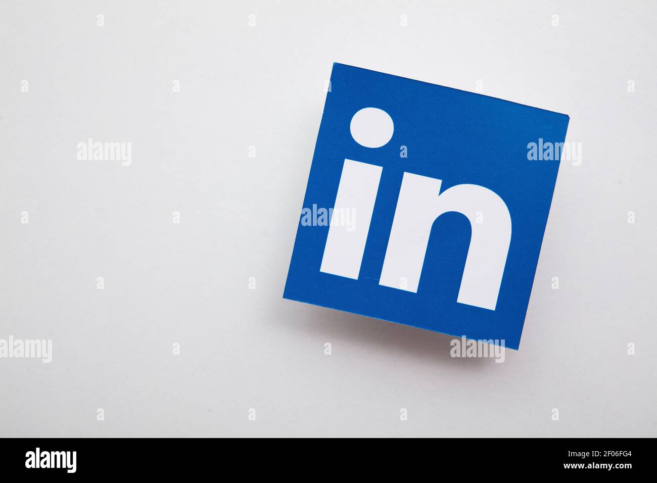LONDON, UK - March 2021: Linkedin business social networking platform ...