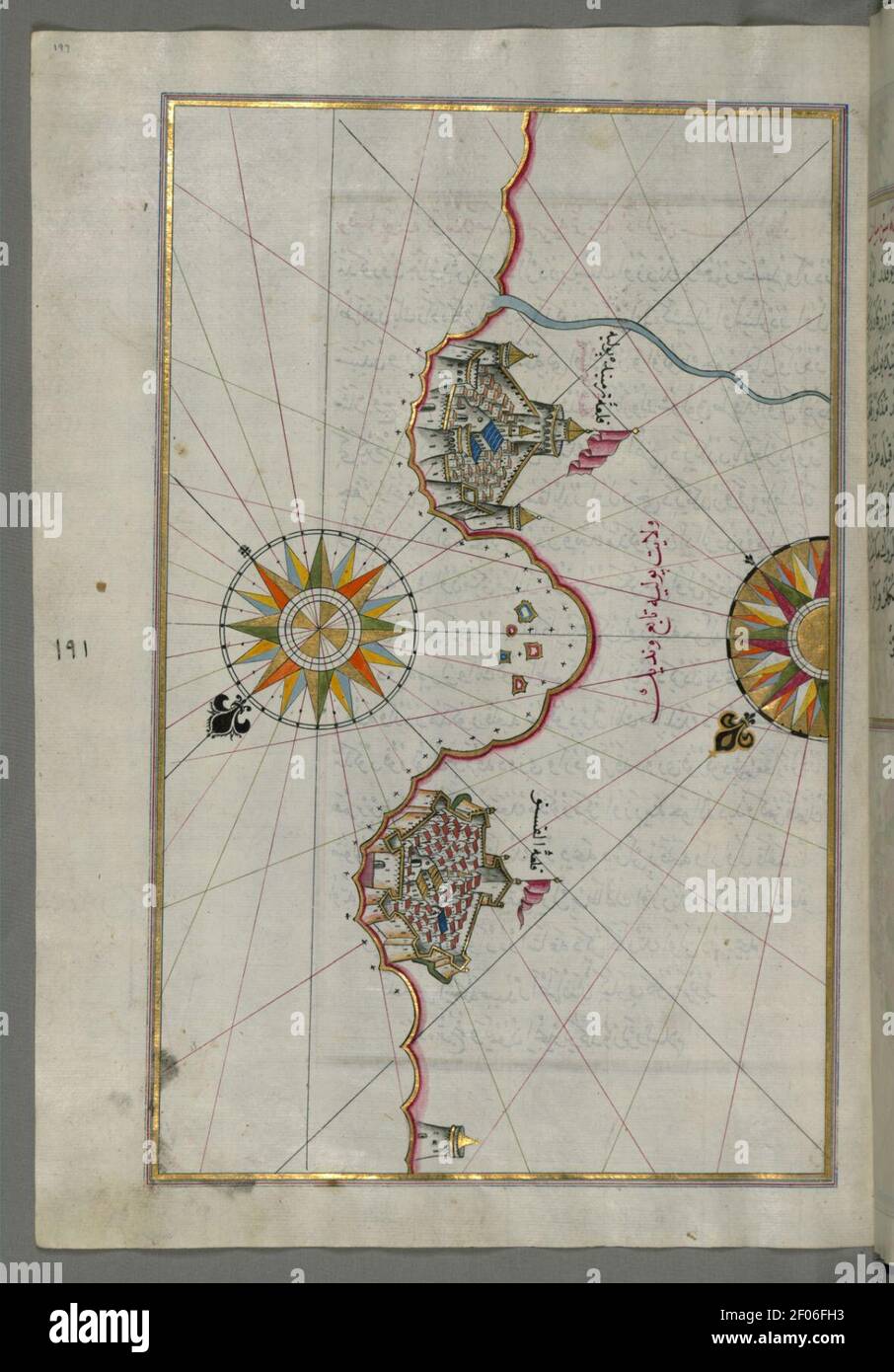Piri Reis - Map of the Towns Vasto and Termoli on the Italian Coast ...