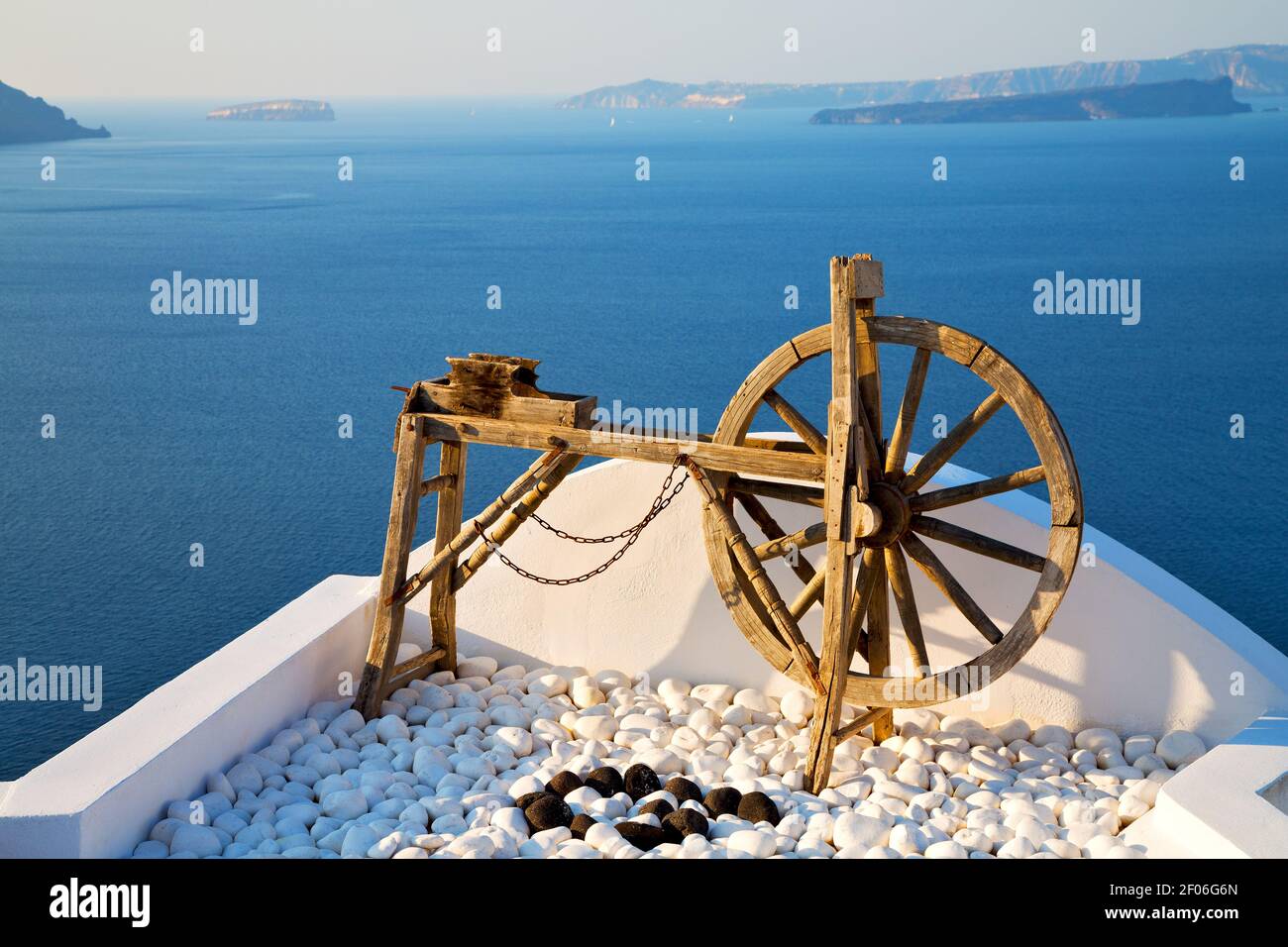 Santorini spinning wheel hi-res stock photography and images - Alamy