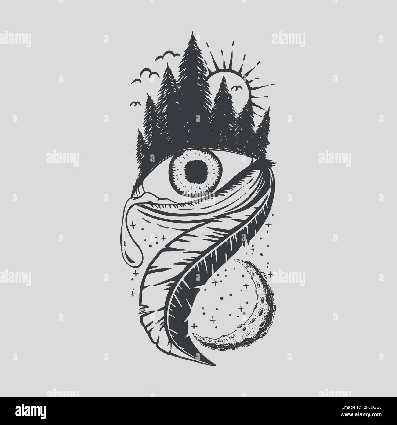 Evil eye tree Stock Vector Images - Alamy
