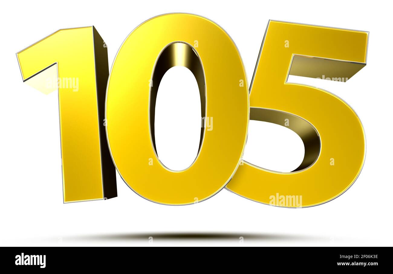 3d number 105 hi-res stock photography and images - Alamy