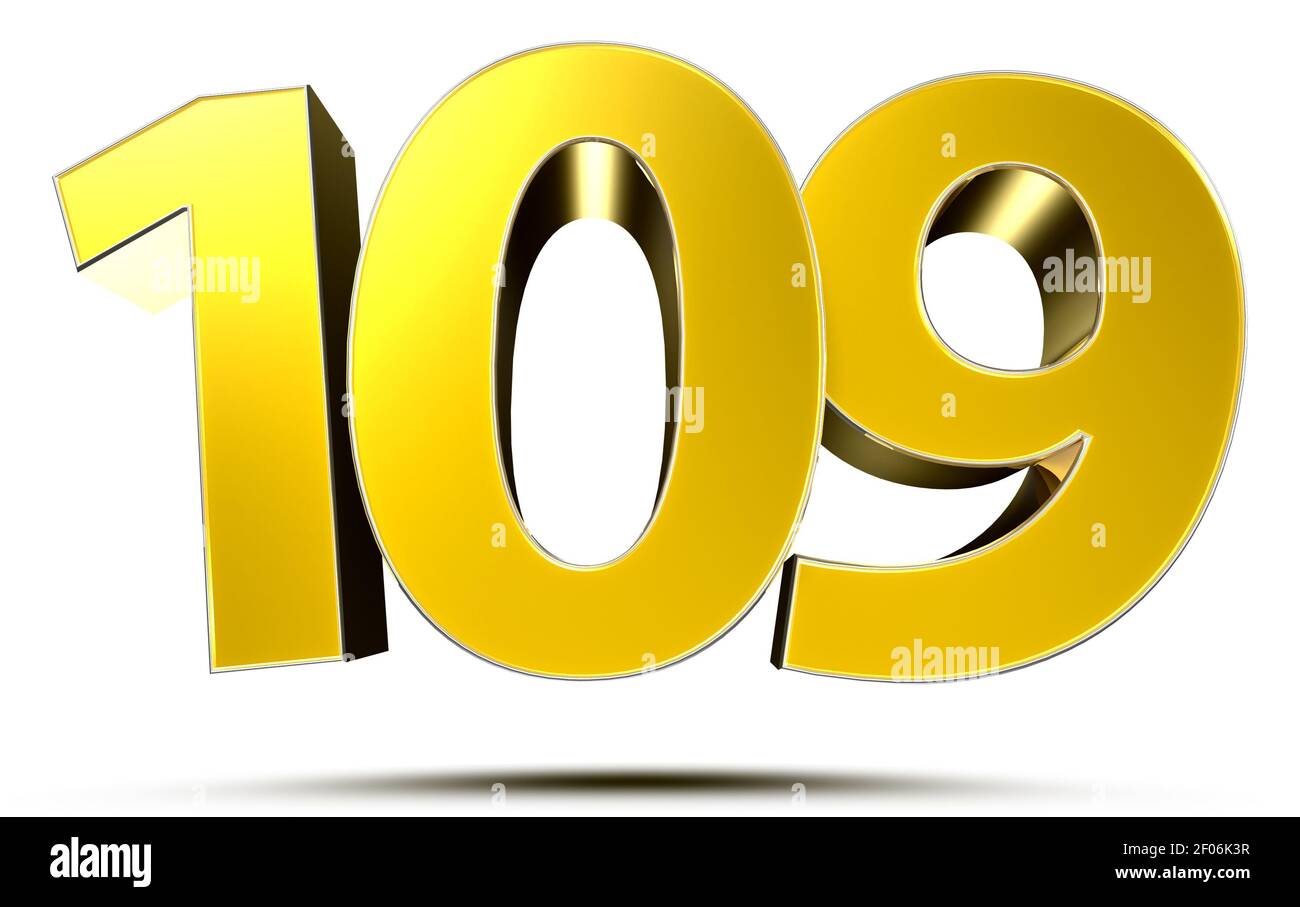 3d number 109 hi-res stock photography and images - Alamy