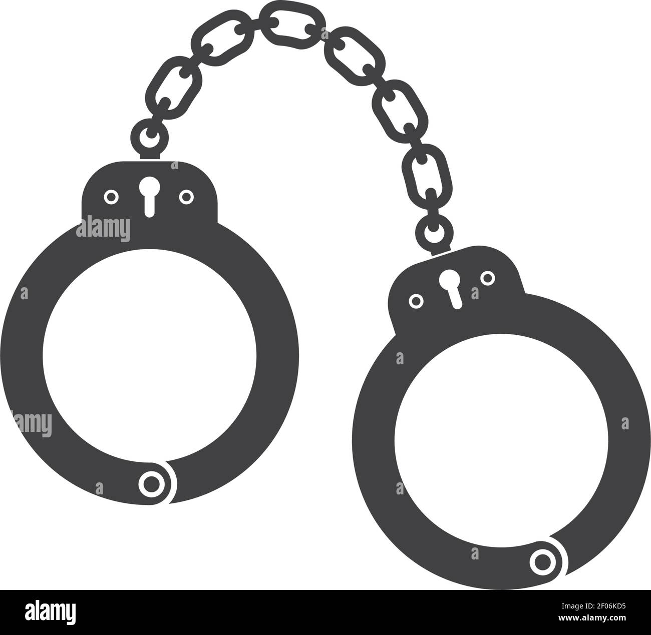 Hand cuff cuffs handcuffs law Stock Vector Images - Alamy