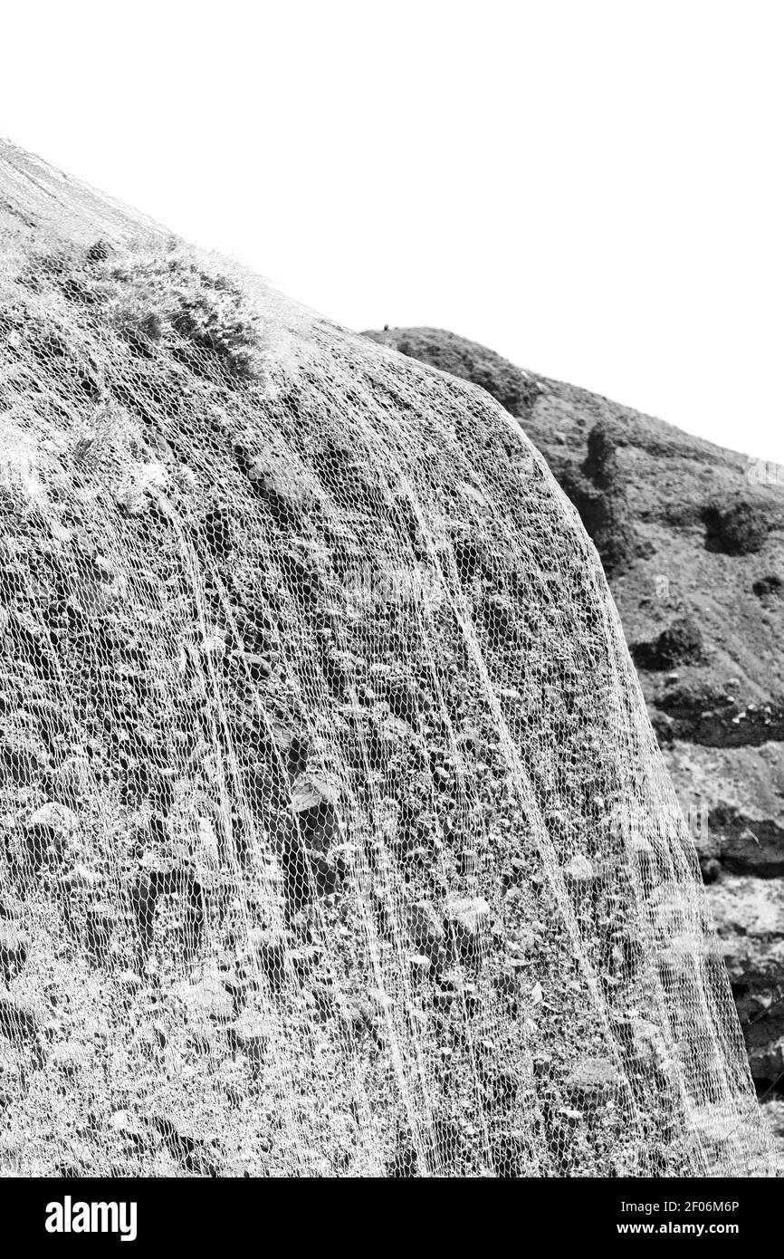 Rock alone in the net bush Stock Photo - Alamy