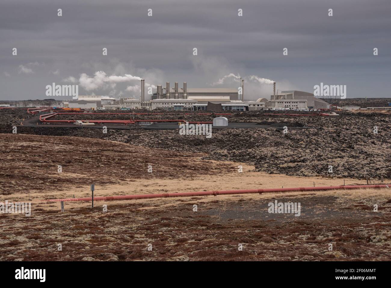 Svartsengi Geothermal Power Plant, near Grindavik, Reykjanes Peninsula ...