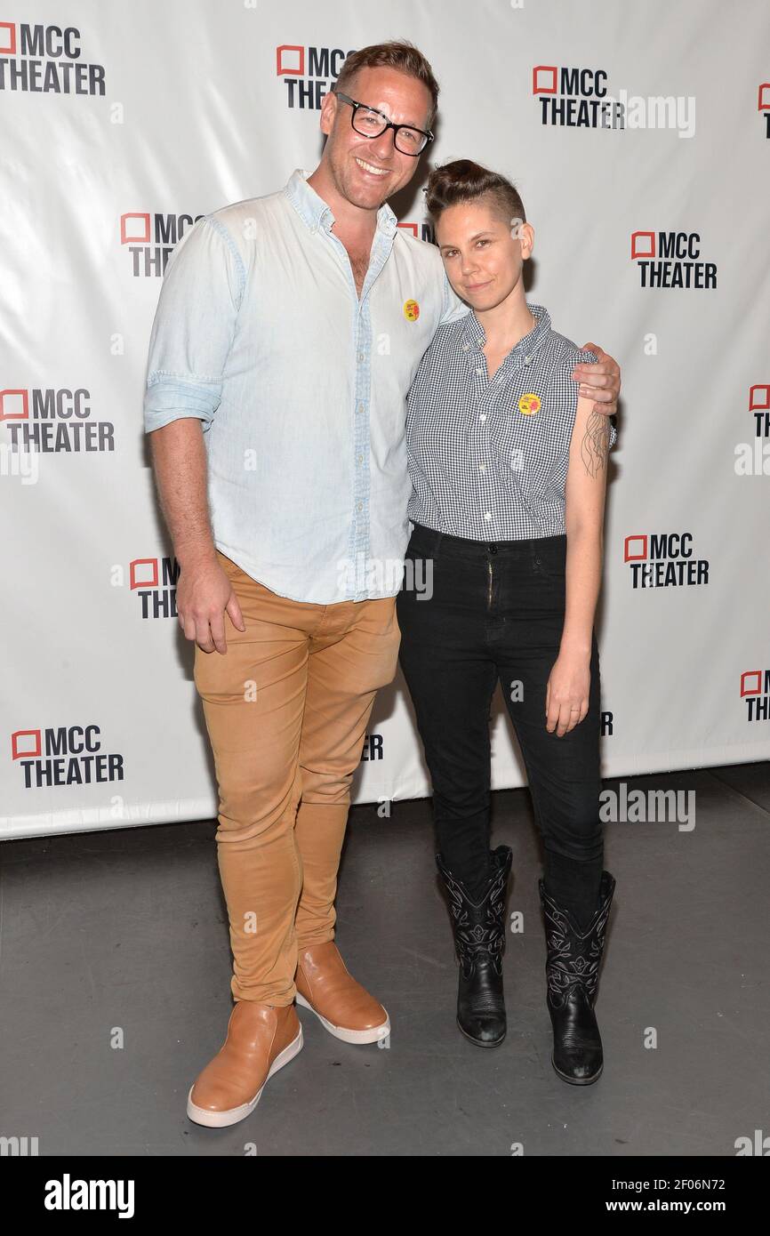 (L-R) Director Mike Donahue and Playwright Jen Silverman attend the ...