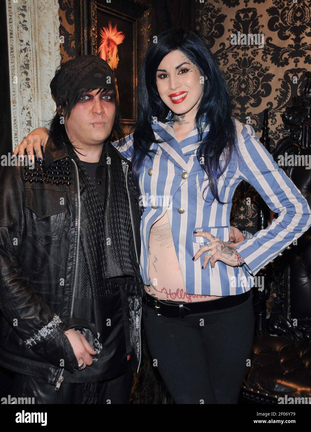 Kat Von D and Kevin Llewellyn. The 16th Annual Los Angeles Art Show ...