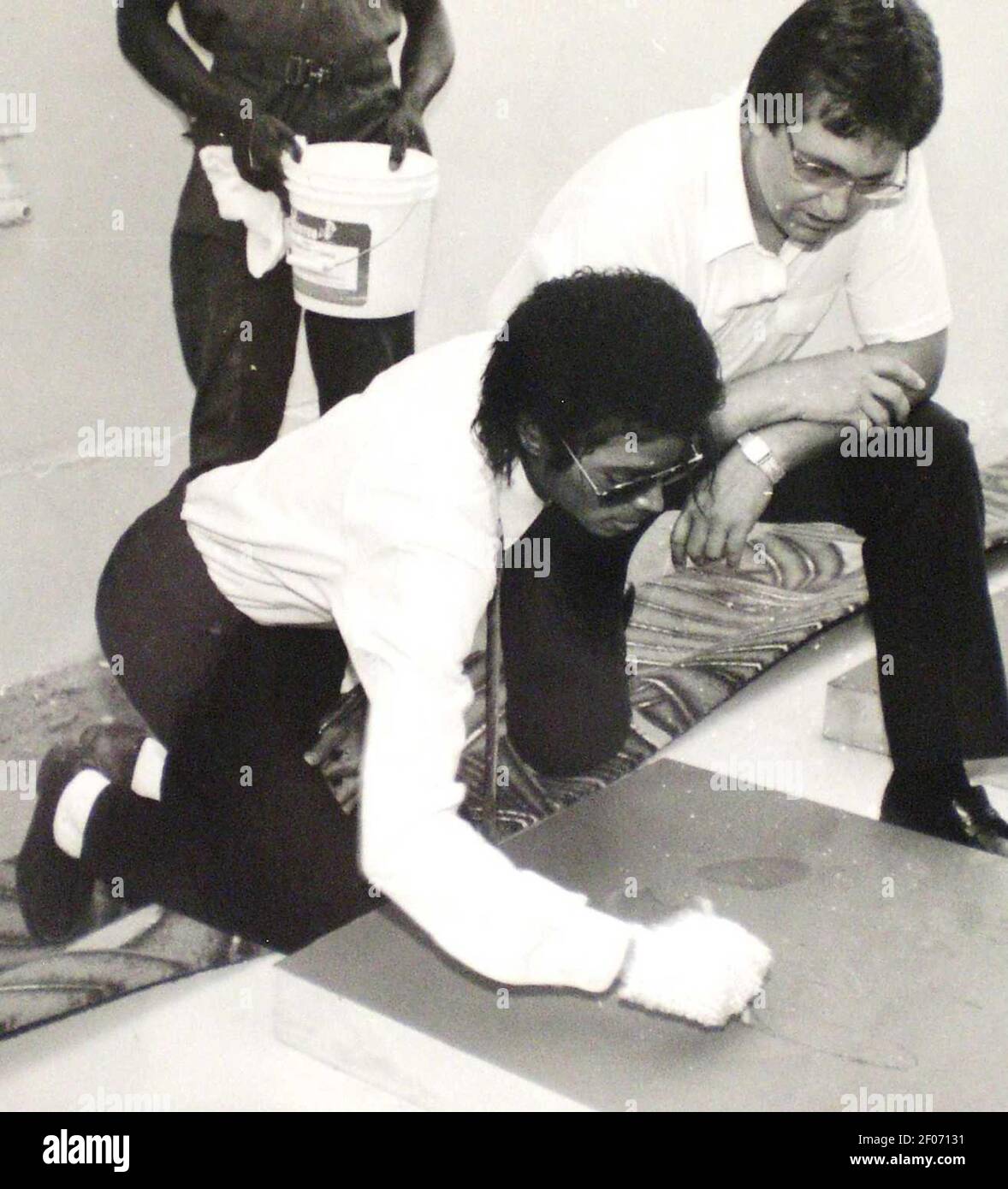 26 January 2011 - New York, NY - Michael Jackson makes handprint and ...