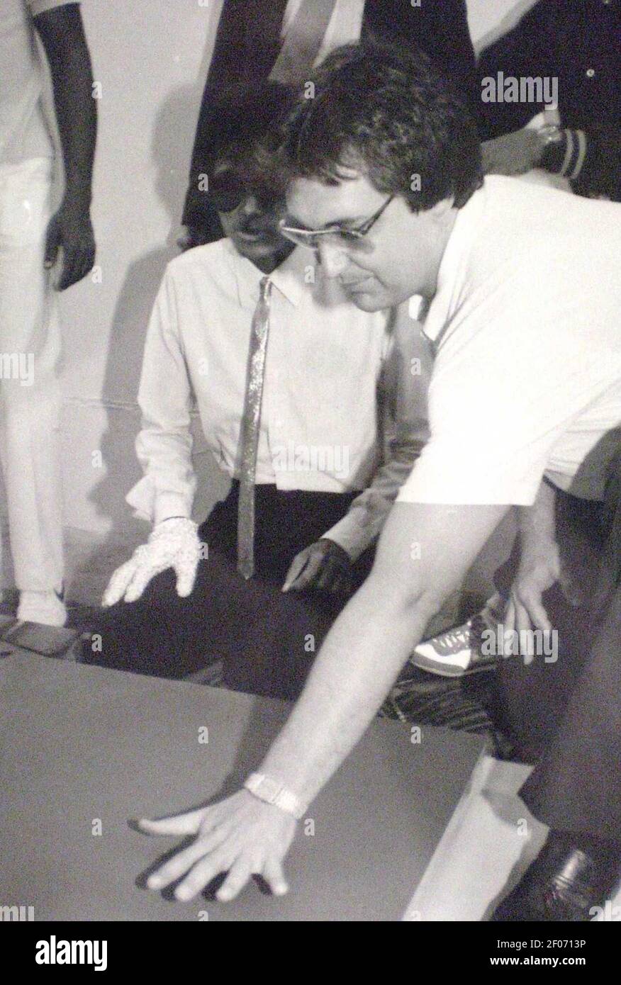 26 January 2011 - New York, NY - Michael Jackson makes handprint and ...