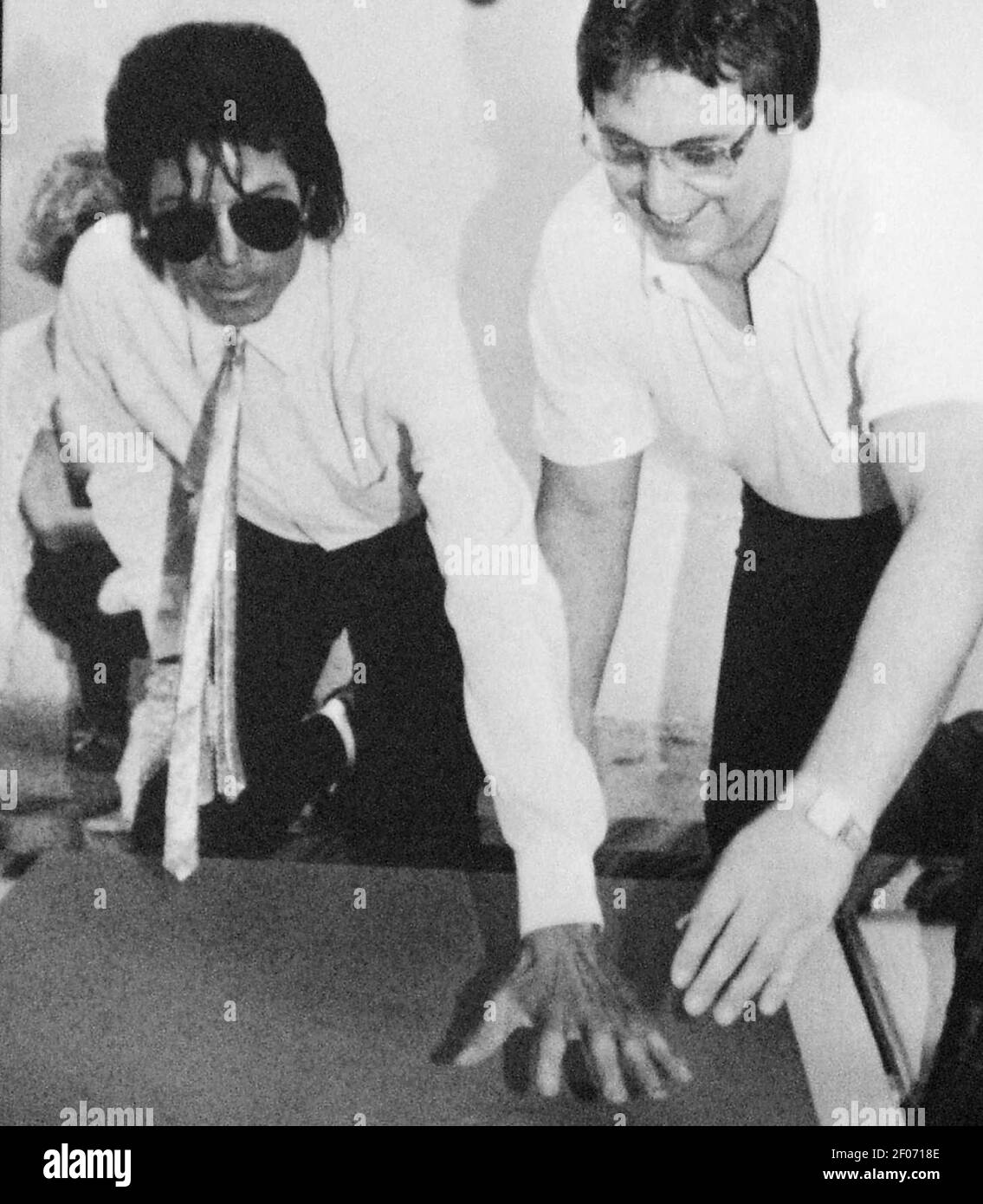 26 January 2011 - New York, NY - Michael Jackson makes handprint and ...