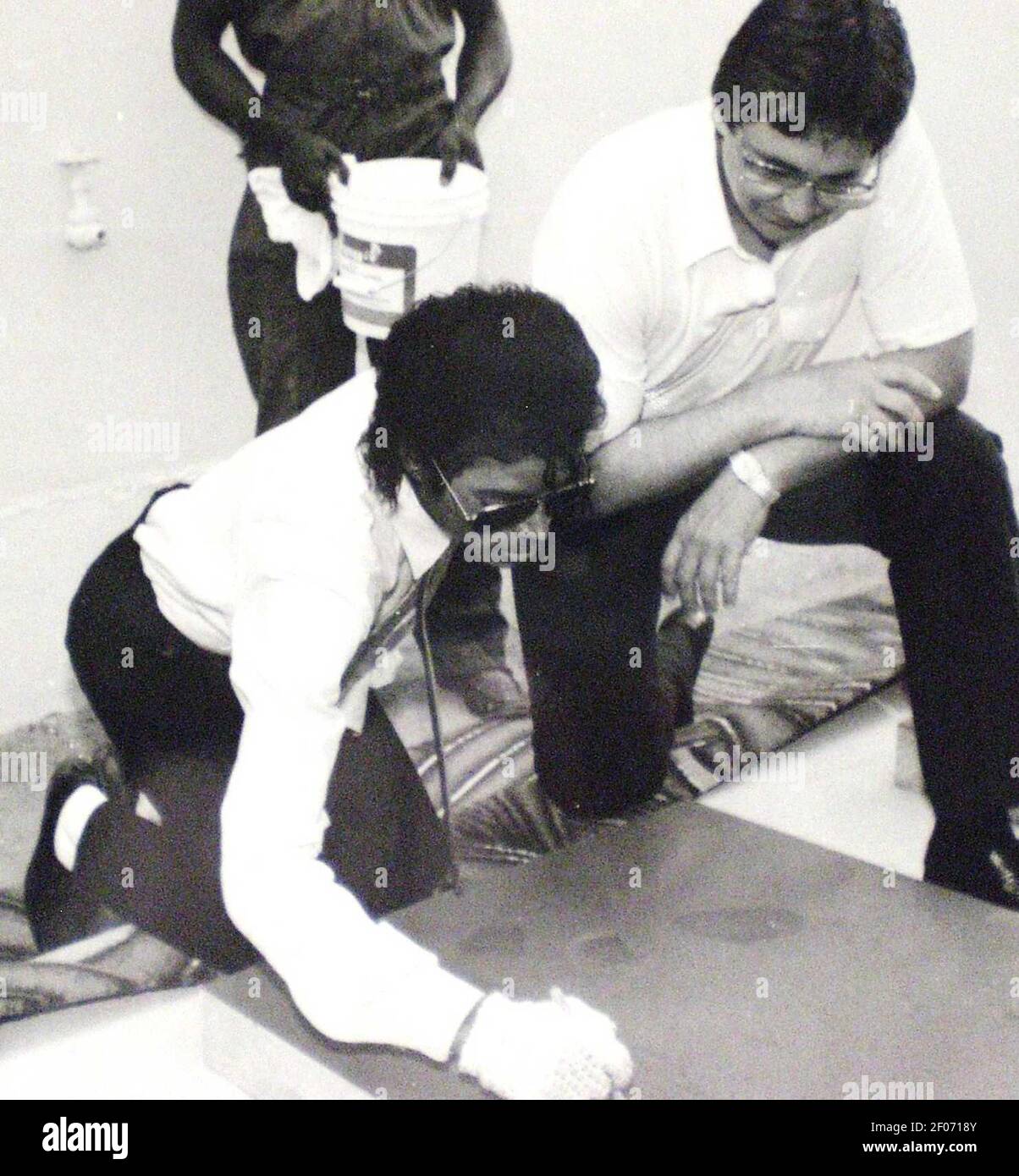 26 January 2011 - New York, NY - Michael Jackson makes handprint and ...