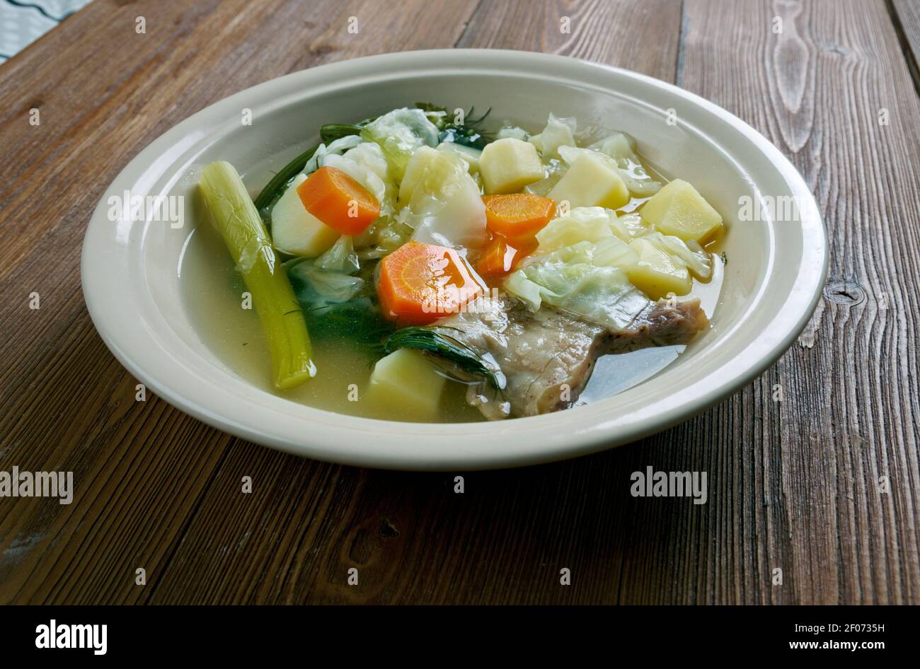 German soup with pork tripe Stock Photo - Alamy