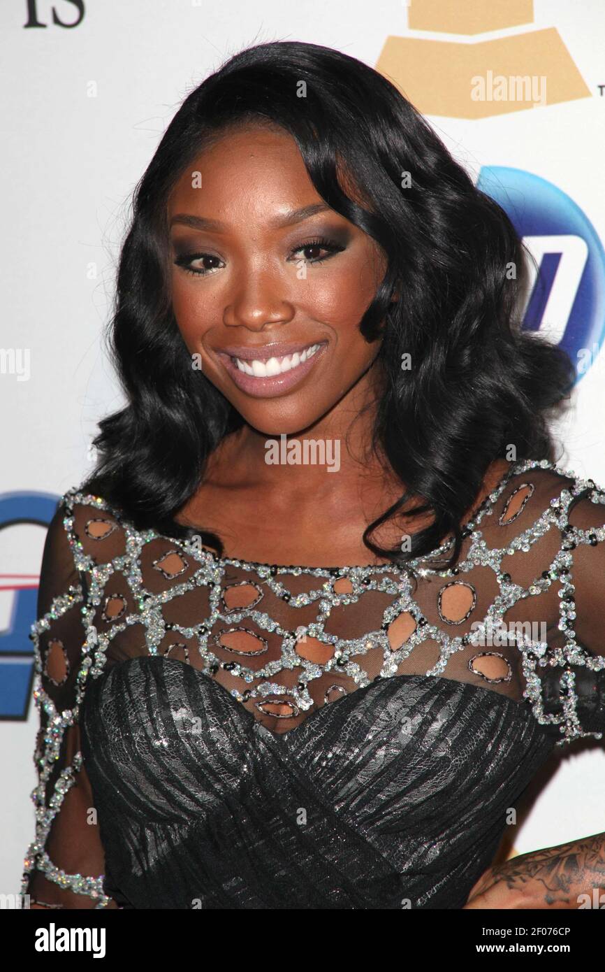 12 February 2011 - Beverly Hills, CA - Brandy arrives at the Clive ...