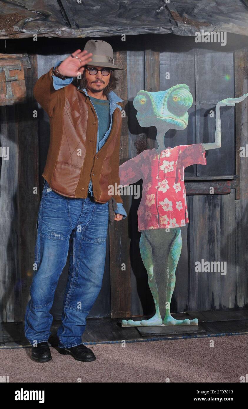 Johnny Depp. Rango Premiere held at Regency Village Theatre. 14 ...
