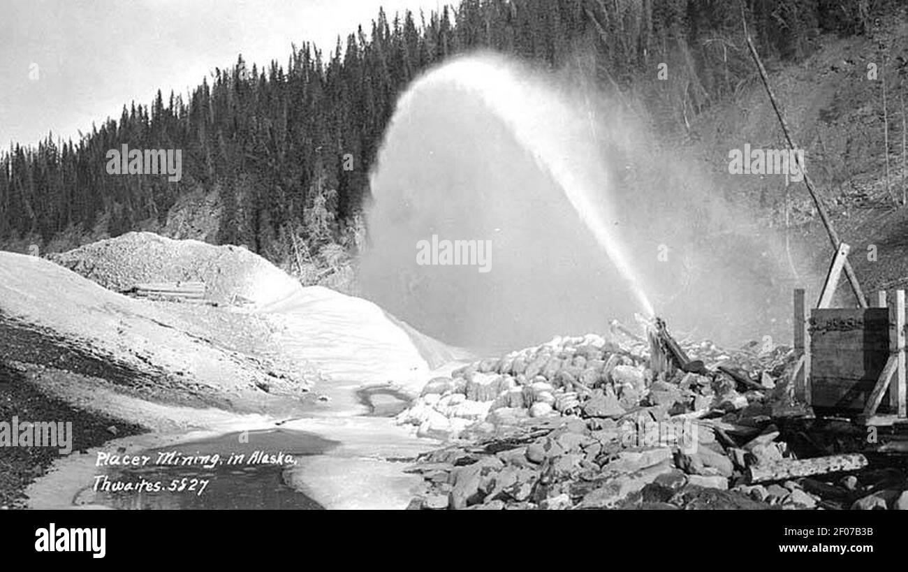 Placer mining Black and White Stock Photos & Images - Alamy