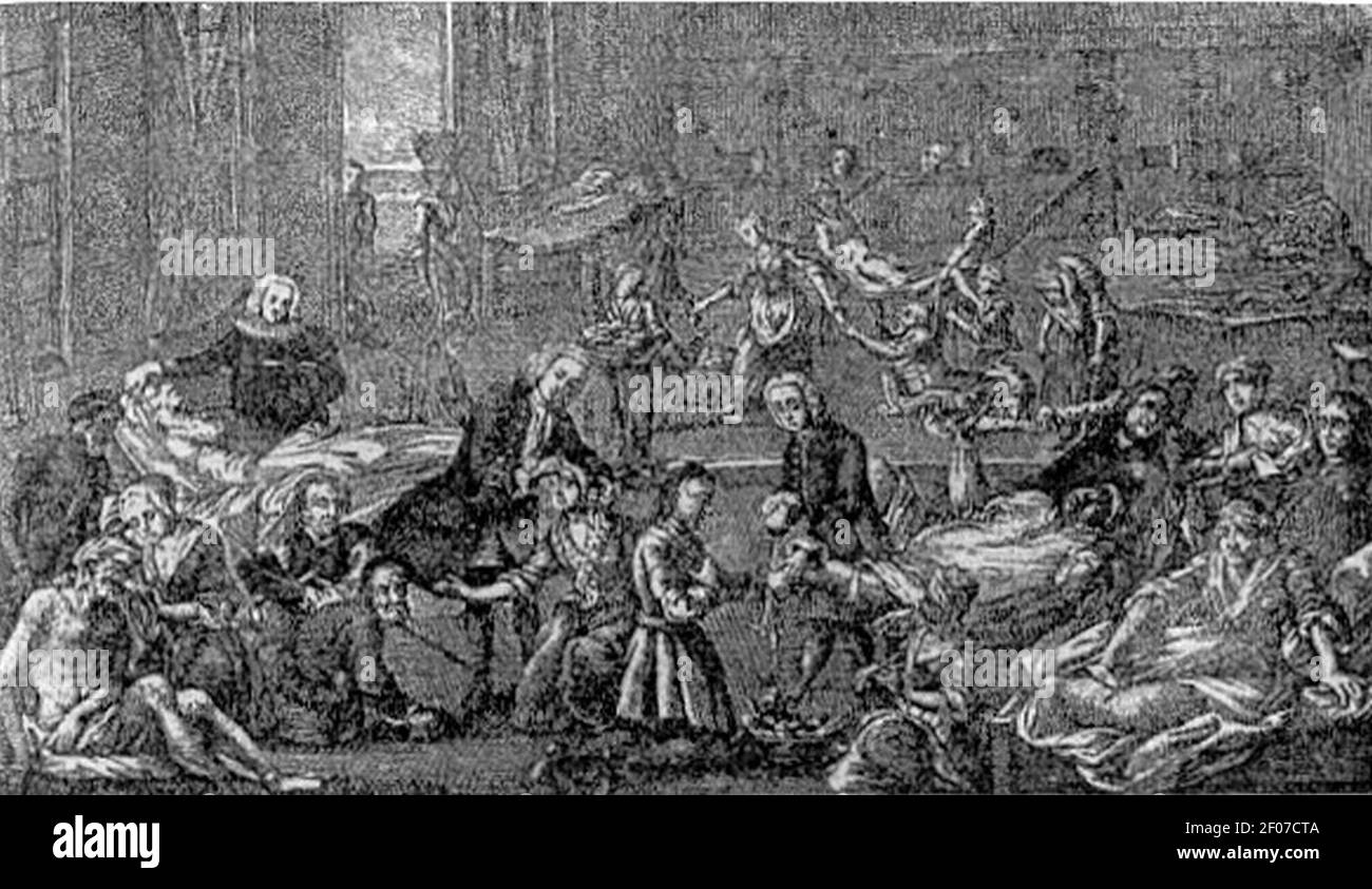 Plague hospital in Hamburg 1758 Stock Photo - Alamy